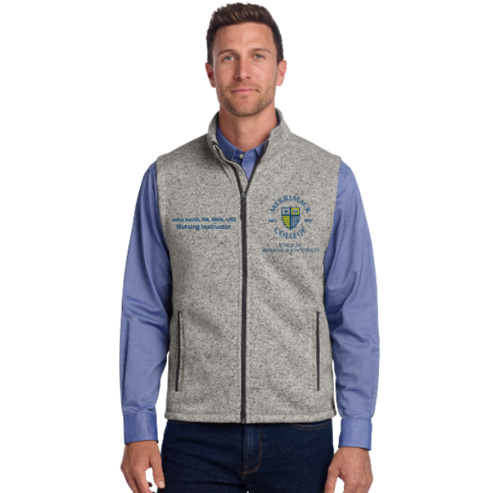 MERRIMACK MEN'S FACULTY SWEATER FLEECE VEST – McGill's Uniforms